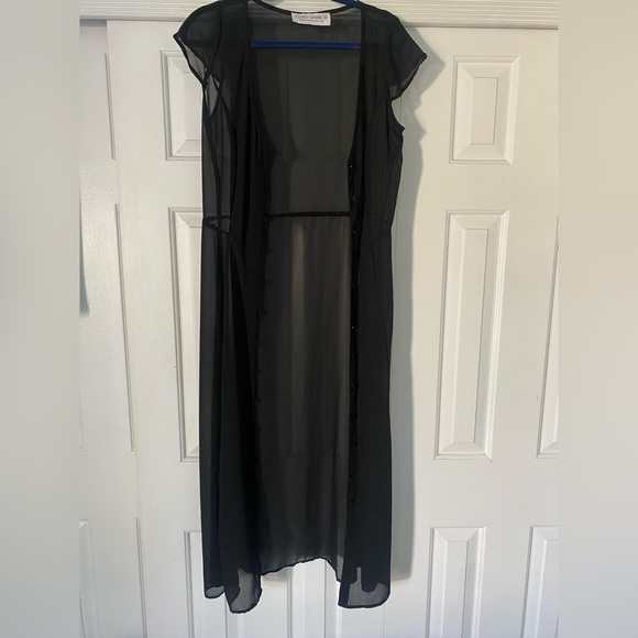 Gypsy Warrior | Dresses | Gypsy Warrior Black Sheer Button Down Dress ...